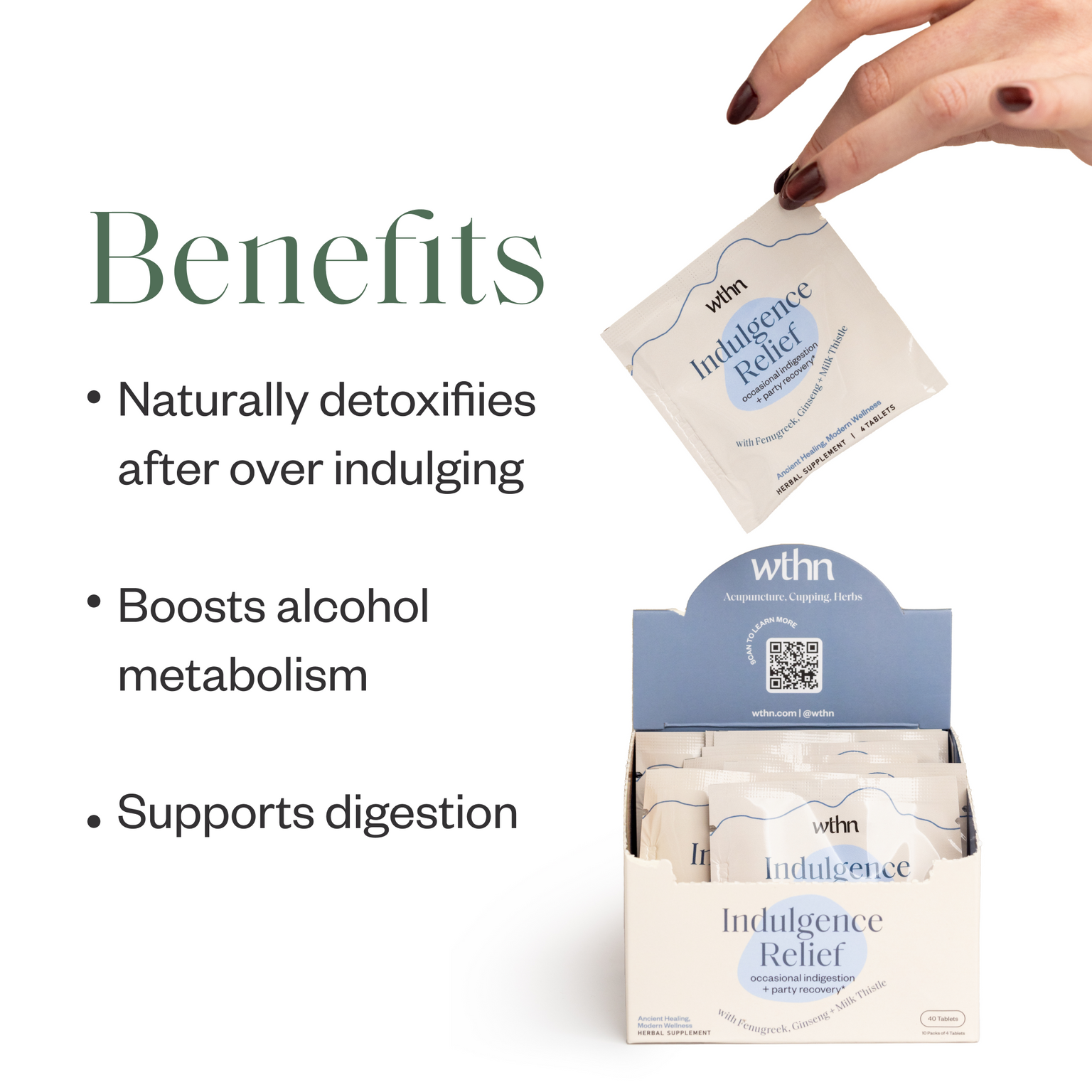 Fast Acting Detox Tablets | Indulgence Relief | Herbal Supplement | WTHN